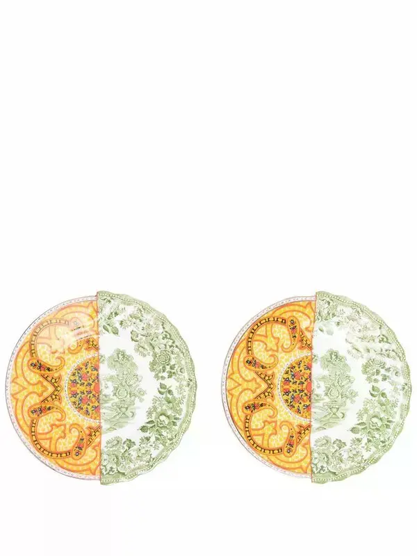 SELETTI Hybrid-print Plate - Green