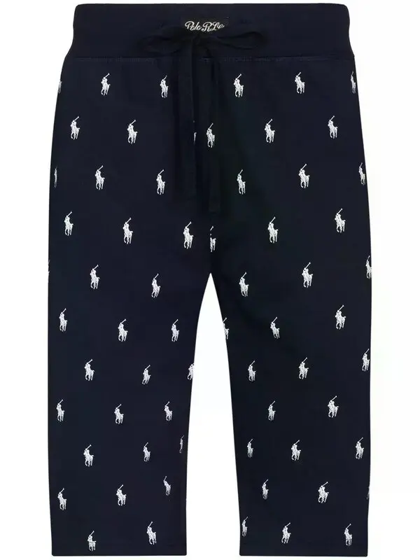 Polo Ralph Lauren Logo Print Pajama Shorts - Blue
