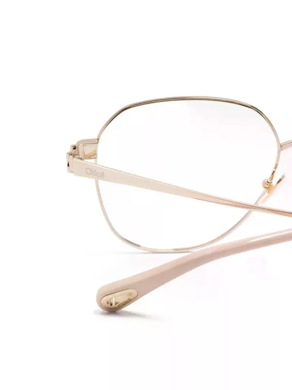 Chloé Round Frame Glasses - Gold