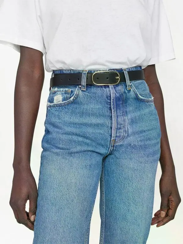 ANINE BING Harper Leather Buckle Belt