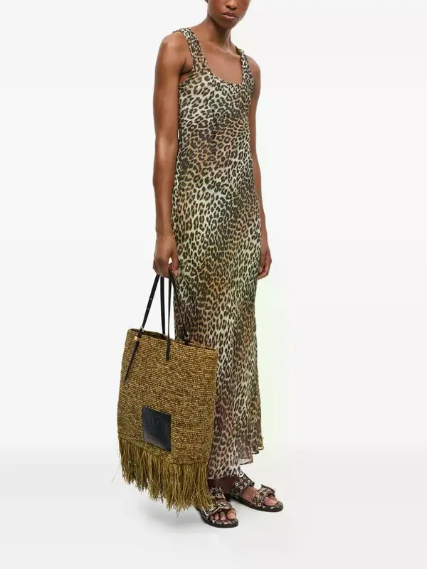 GANNI Raffia Tote Bag