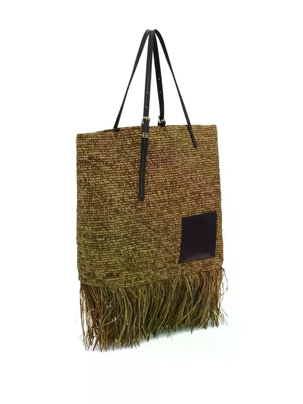 GANNI Raffia Tote Bag