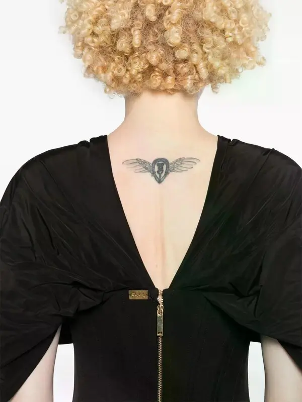 RHEA COSTA Ruched Taffeta Top