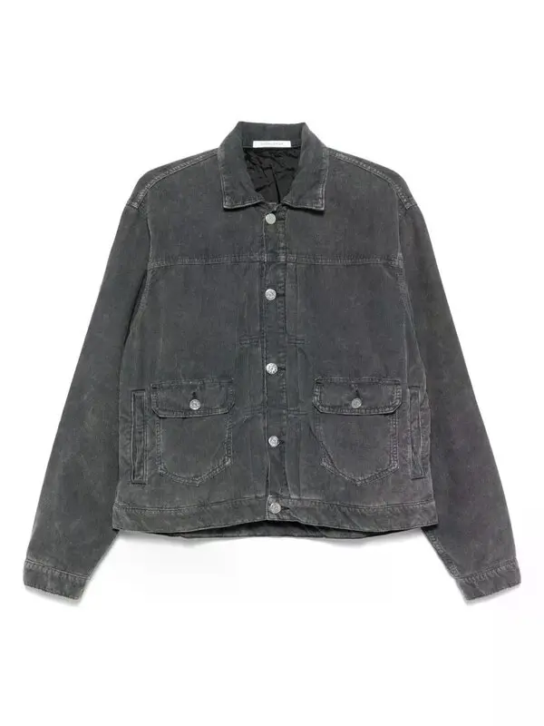SUNFLOWER Cotton Single-breasted Coat - Grey