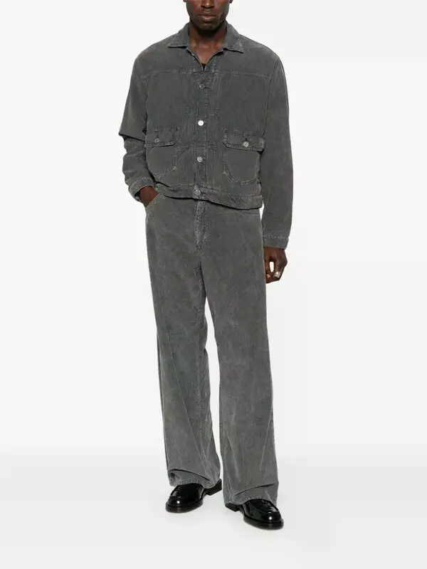 SUNFLOWER Cotton Single-breasted Coat - Grey