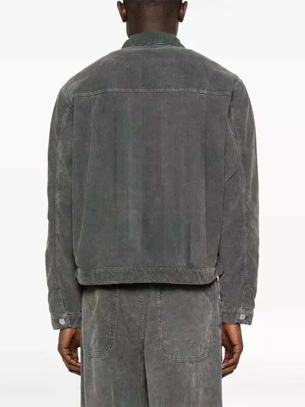 SUNFLOWER Cotton Single-breasted Coat - Grey