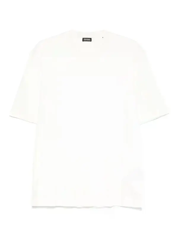 Zegna Cotton-blend T-shirt - Neutrals