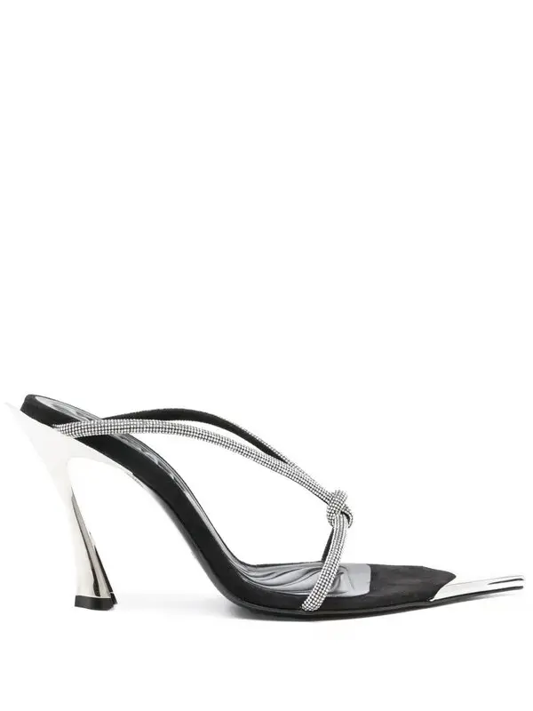 MUGLER 105mm Crystal-embellished Sandals