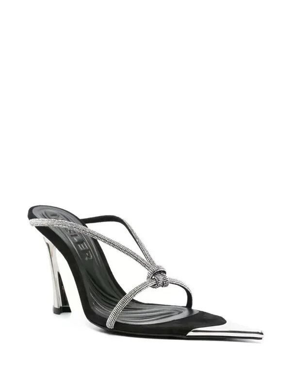 MUGLER 105mm Crystal-embellished Sandals
