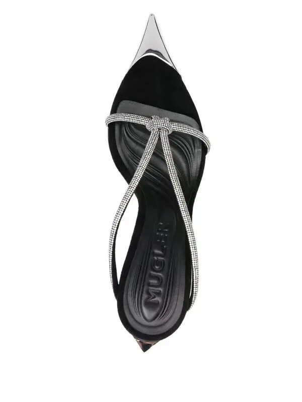 MUGLER 105mm Crystal-embellished Sandals