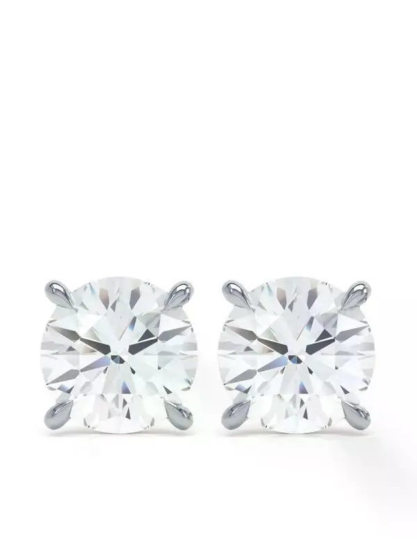 LOEV 18kt White Gold Diamond Stud Earrings - Silver