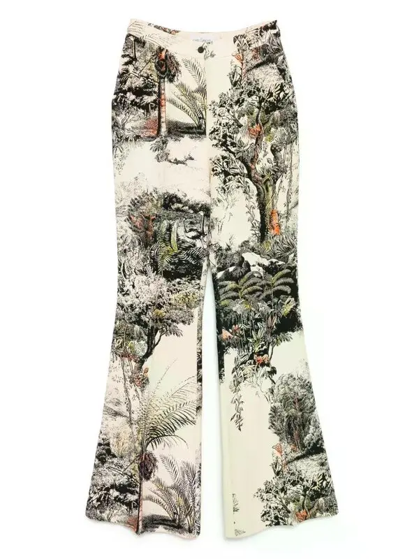 ISABEL SANCHIS Landscape Print Trousers