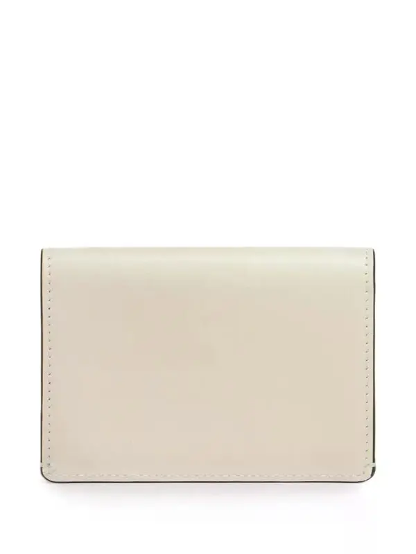 Marni Leather Envelope Flap Wallet - Neutrals