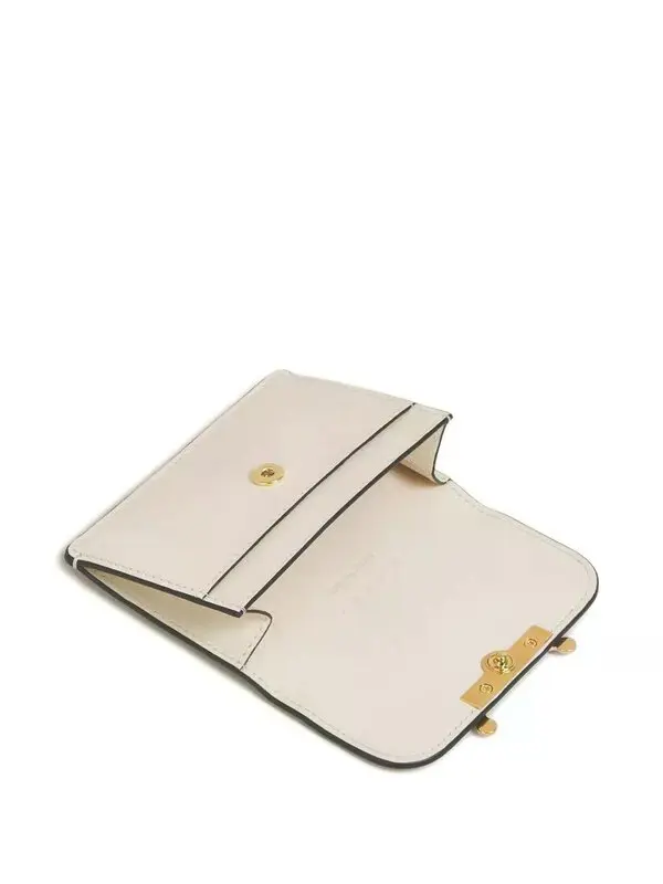 Marni Leather Envelope Flap Wallet - Neutrals