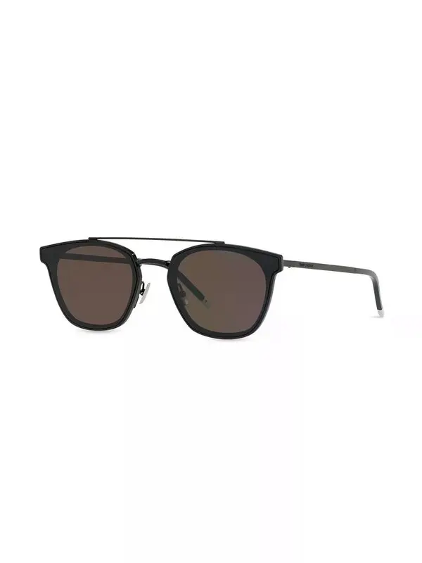 Saint Laurent Double-bridge Round Sunglasses