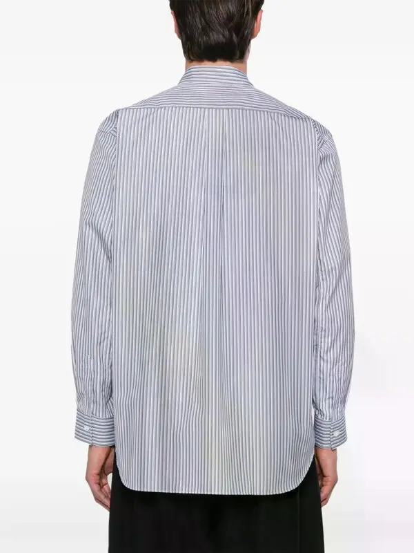 Comme Des Garçons Striped Cotton Shirt - Blue