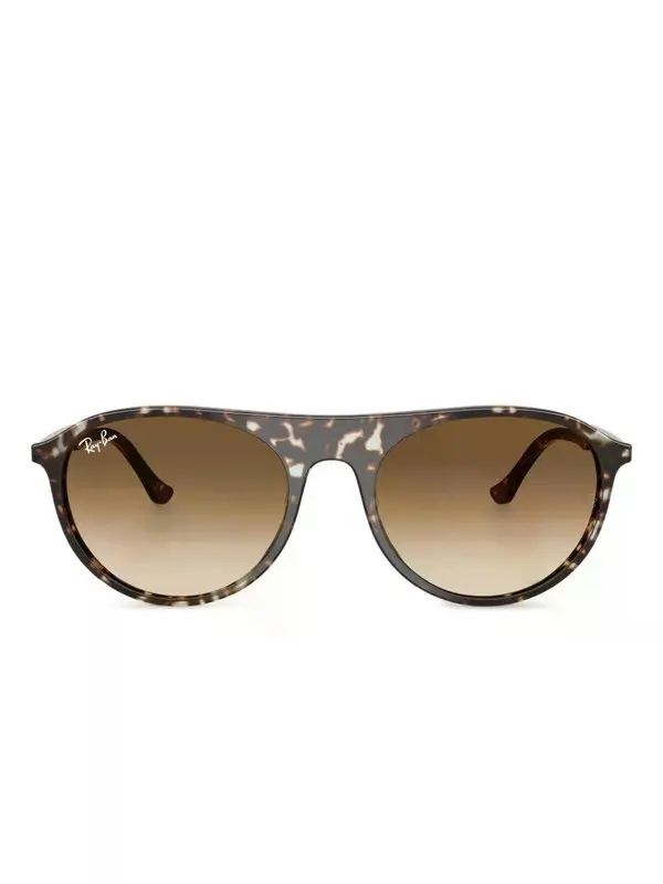 Ray-ban Aviator Sunglasses With Tortoiseshell Effect - Brown