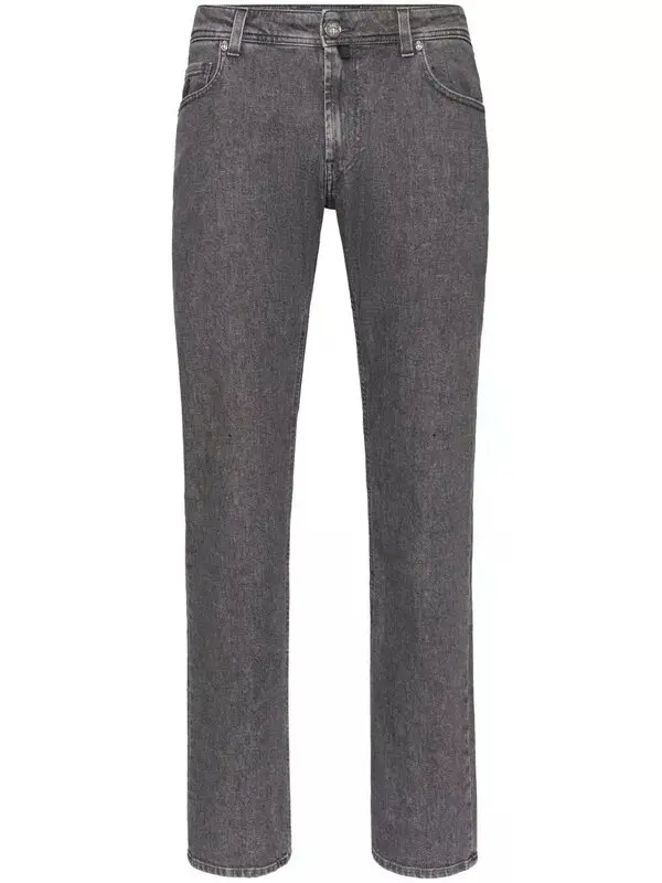 BILLIONAIRE Logo-embroidered Straight-leg Jeans