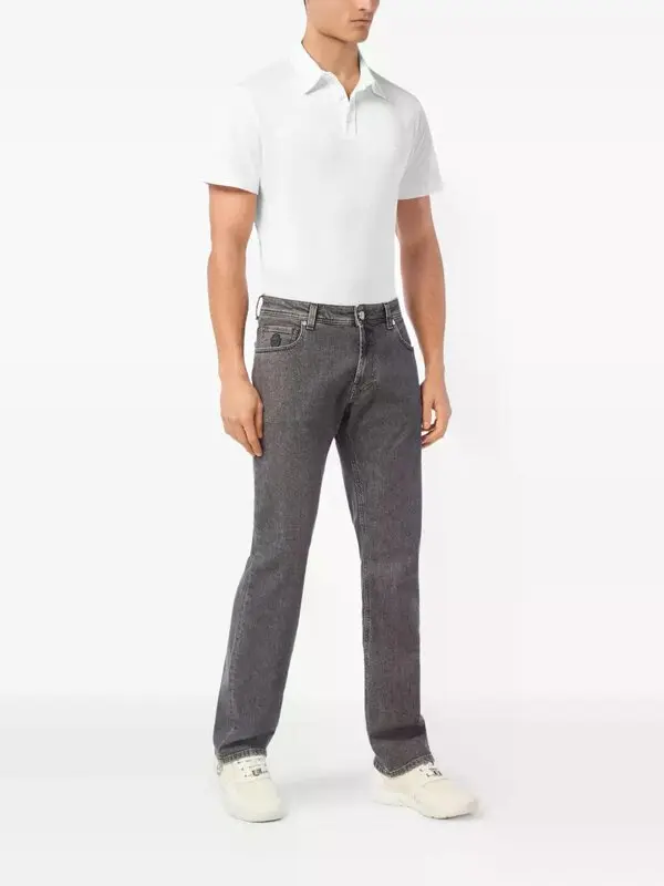 BILLIONAIRE Logo-embroidered Straight-leg Jeans