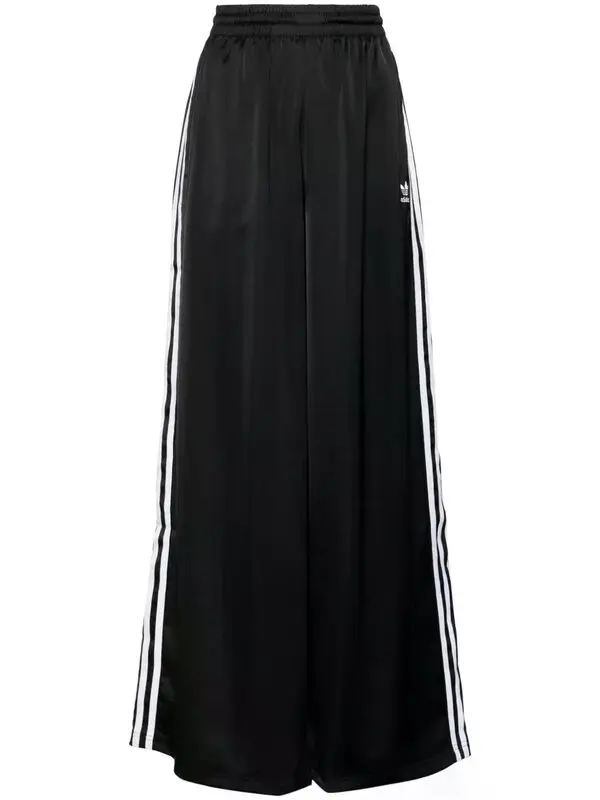 Adidas Wide-leg Satin Track Trousers - Black