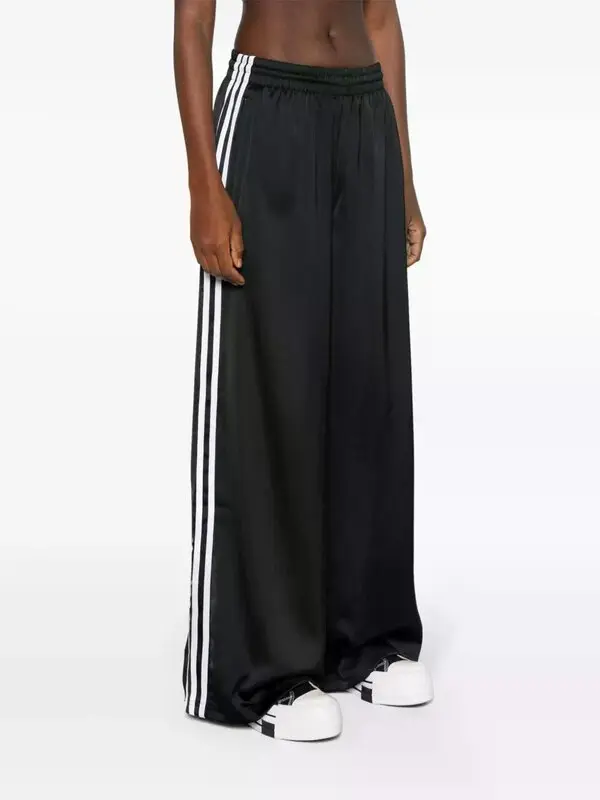 Adidas Wide-leg Satin Track Trousers - Black