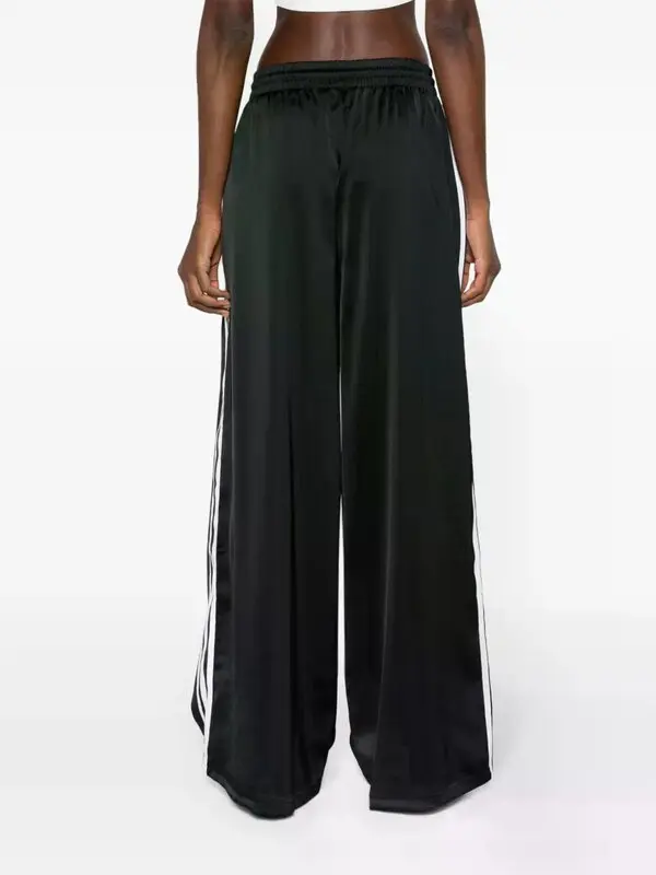 Adidas Wide-leg Satin Track Trousers - Black