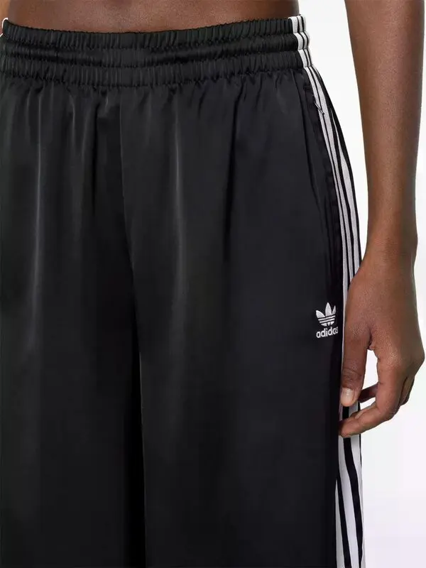 Adidas Wide-leg Satin Track Trousers - Black