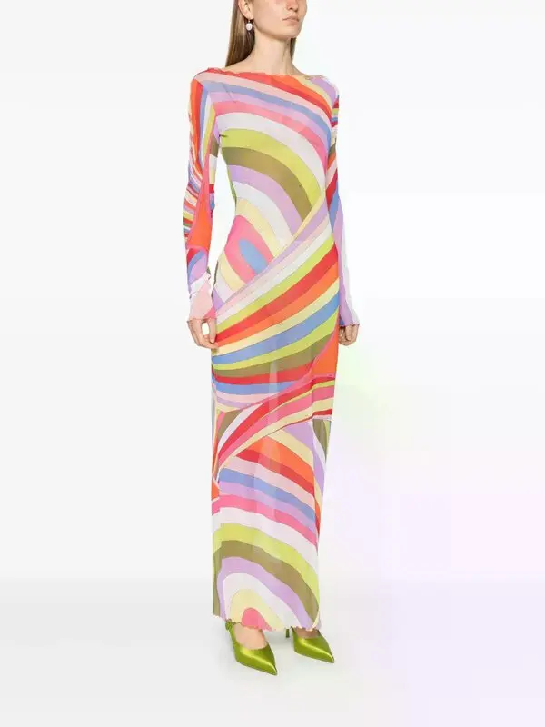 Emilio Pucci Iride-print Tulle Dress