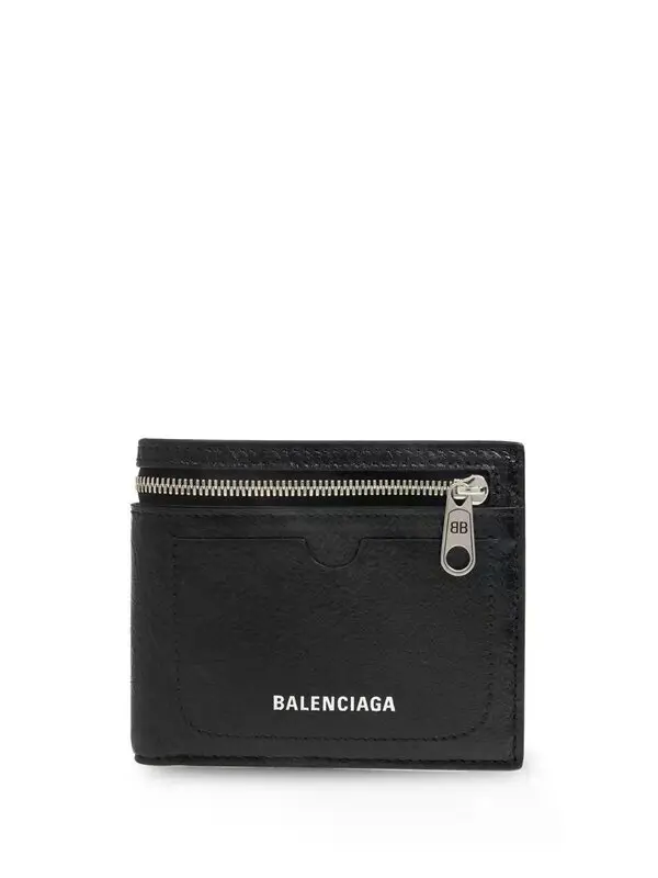 Balenciaga Superbusy Logo-print Zip-around Wallet - Black