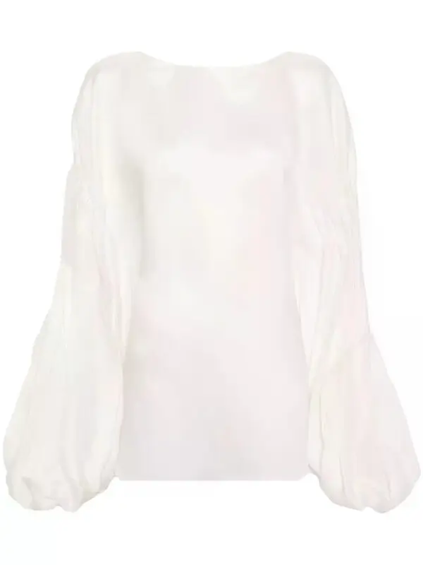 Khaite The Quico Silk Blouse - White