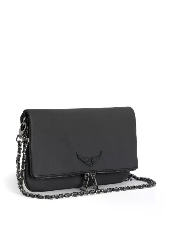 Zadig&Voltaire Rock Leather Clutch Bag - Grey