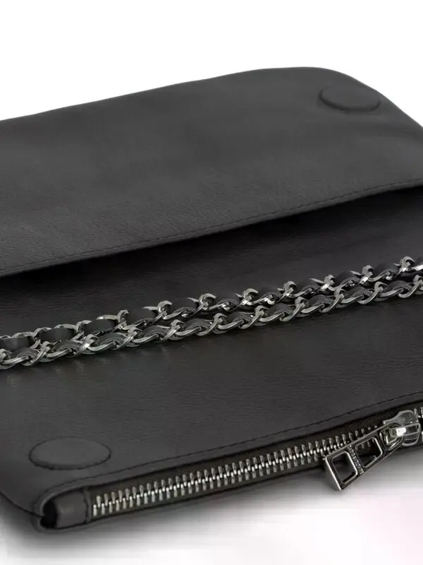 Zadig&Voltaire Rock Leather Clutch Bag - Grey