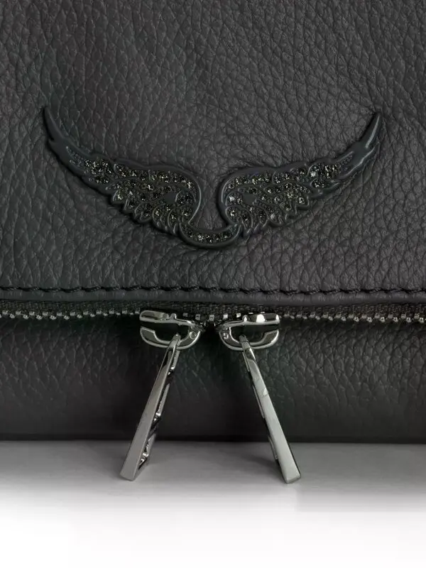 Zadig&Voltaire Rock Leather Clutch Bag - Grey