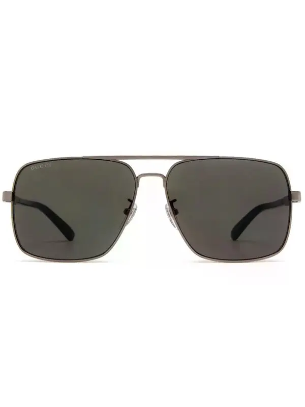 Gucci Pilot-frame Tinted Sunglasses - Silver