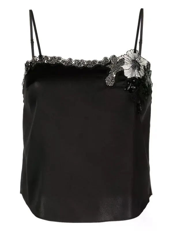 FLEUR DU MAL Sequin-embellished Camisole Top