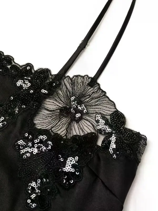 FLEUR DU MAL Sequin-embellished Camisole Top