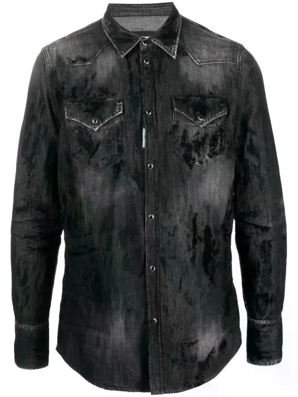 Dsquared2 Distressed-finish Denim Shirt