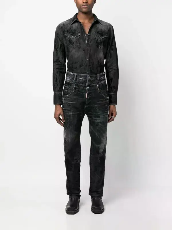 Dsquared2 Distressed-finish Denim Shirt