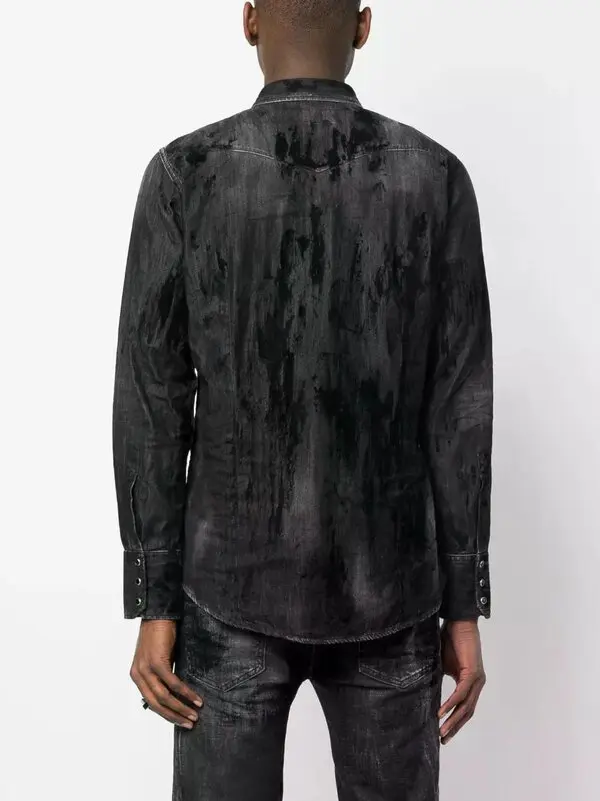 Dsquared2 Distressed-finish Denim Shirt