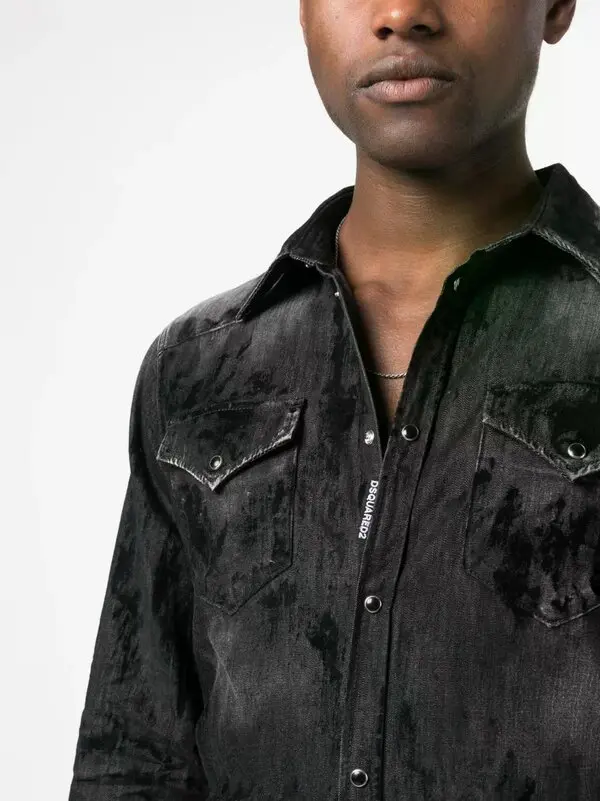 Dsquared2 Distressed-finish Denim Shirt
