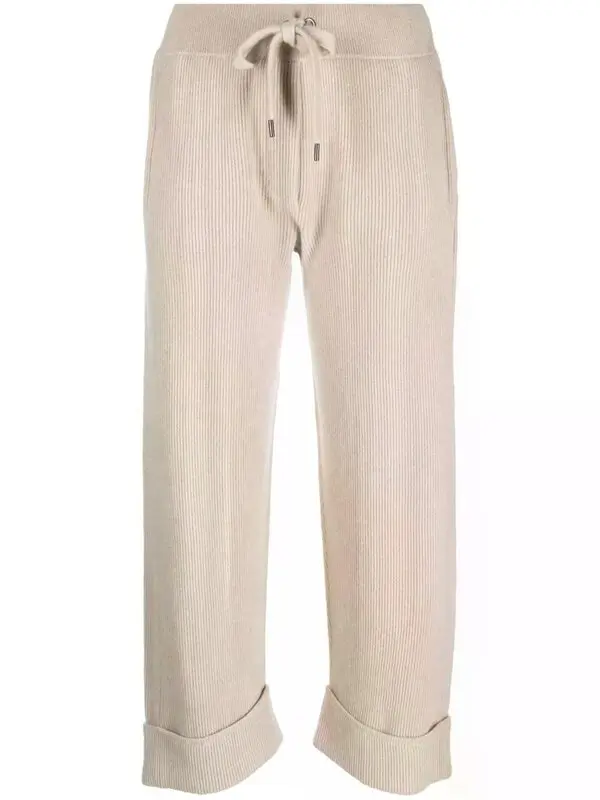 Brunello Cucinelli Drawstring Cropped Track Pants