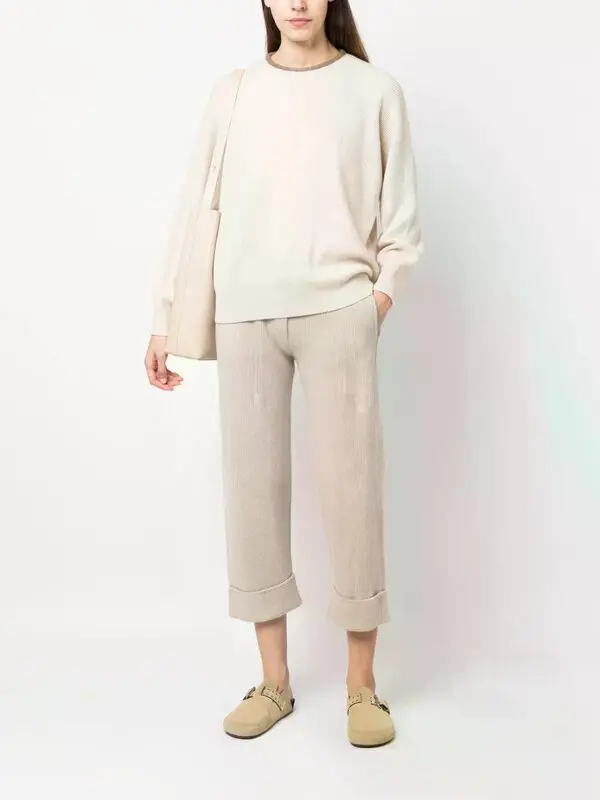 Brunello Cucinelli Drawstring Cropped Track Pants