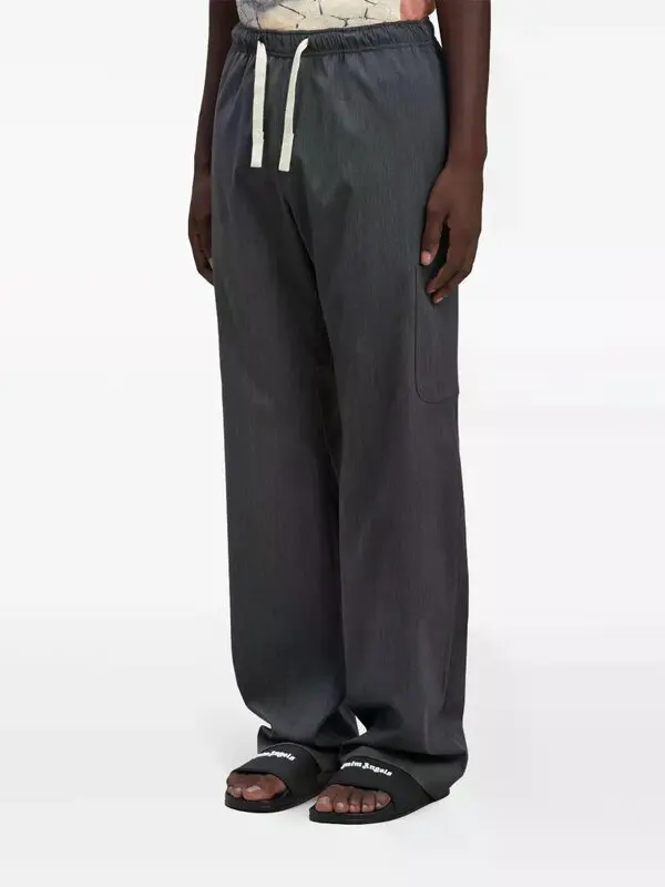 Palm Angels Monogram Drawstring-waist Trousers