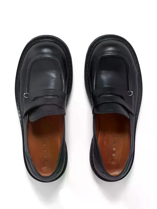 Marni Penny-slot Leather Loafers