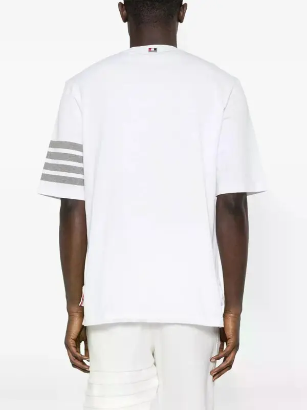 Thom Browne 4-bar Mock-neck T-shirt - White