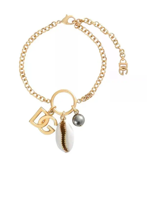 Dolce & Gabbana Logo-pendant Bracelet - Gold