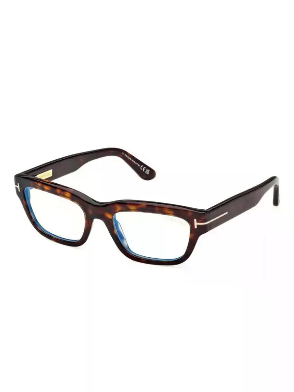 TOM FORD Tortoiseshell Rectangle Eyeglasses