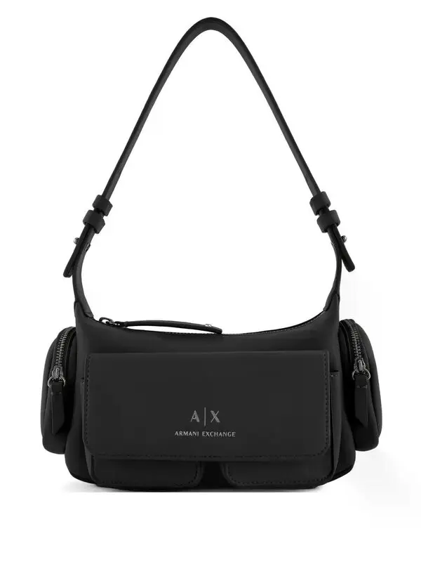 Armani Exchange Logo-print Shoulder Bag - Black