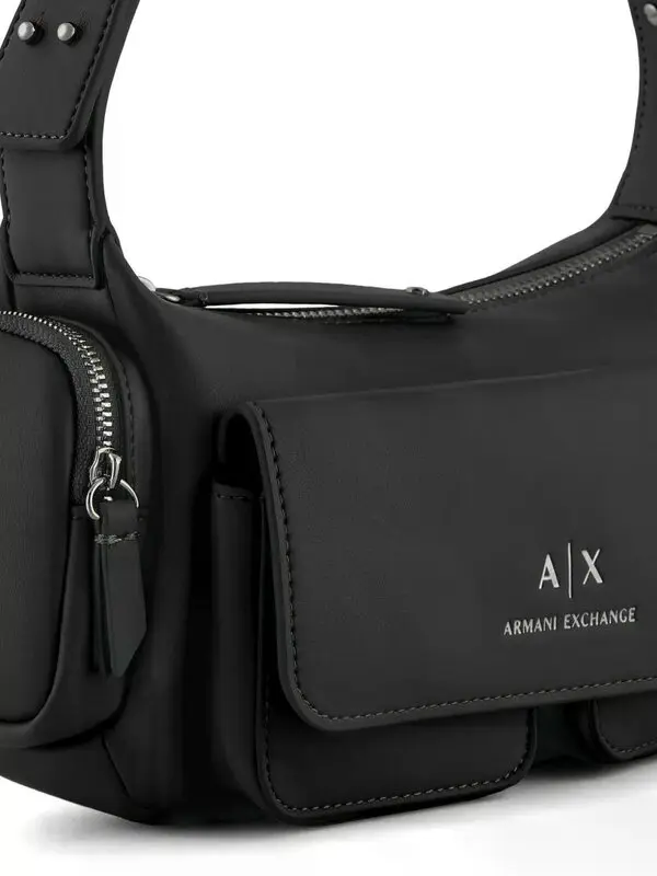 Armani Exchange Logo-print Shoulder Bag - Black