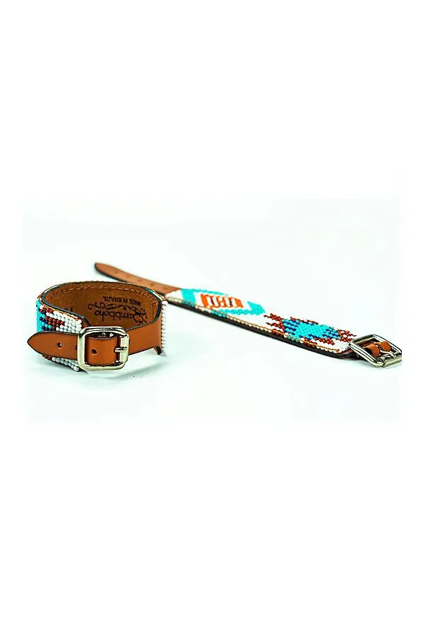 SAMBBOHO Beaded Leather Bracelet